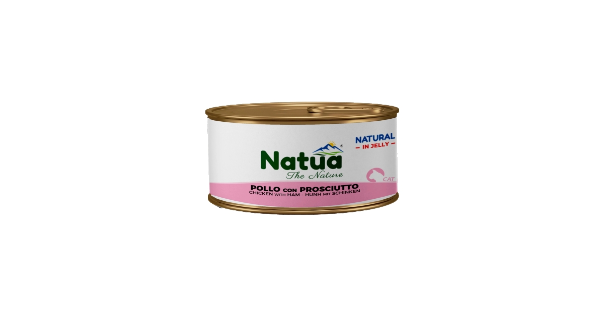 Scopri il delizioso pollo con prosciutto della linea Natural per gatto ...